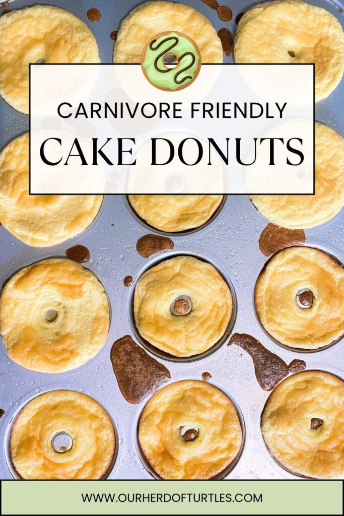 Carnivore Vanilla Cake Donuts with Whipped Cream - Our Herd of Turtles